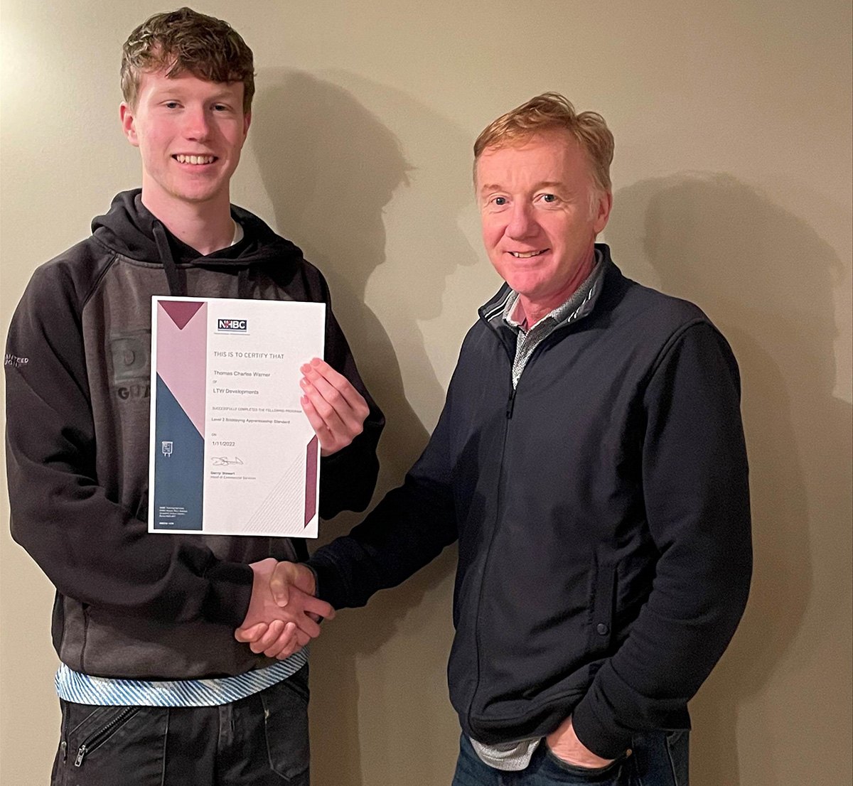 NHBC Celebrates as Bricklaying and Site supervision apprentices qualify ...