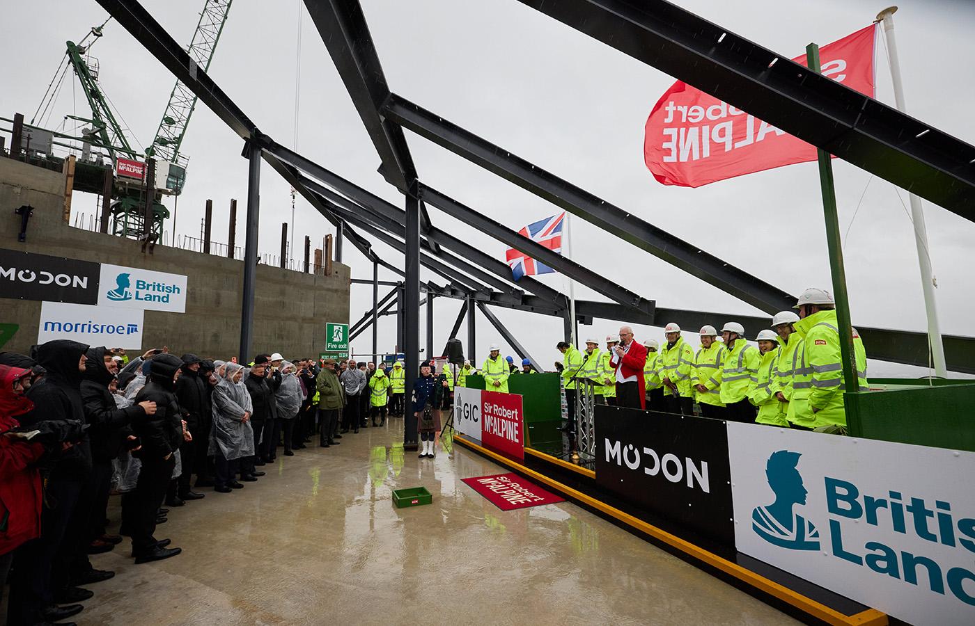 Topping Out Ceremony for 2 Finsbury Avenue